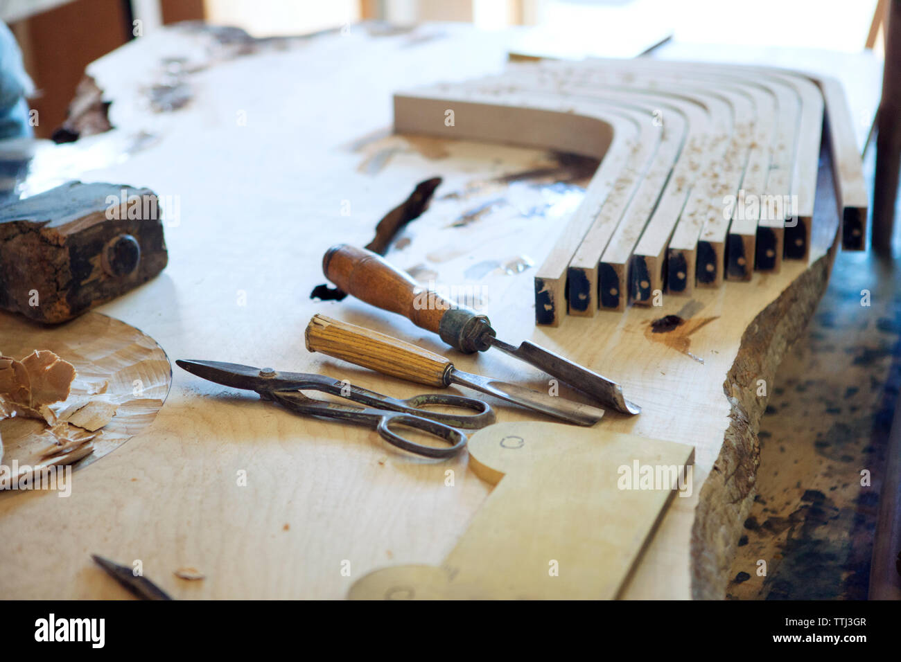 Timber workbench hi-res stock photography and images - Alamy