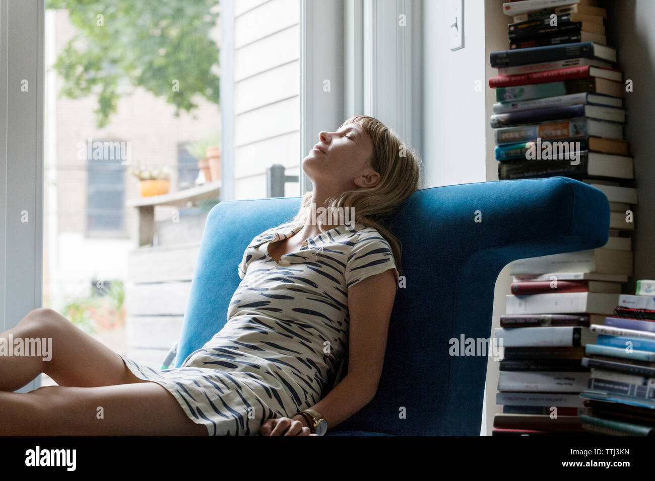 Tired person sofa hi-res stock photography and images - Alamy