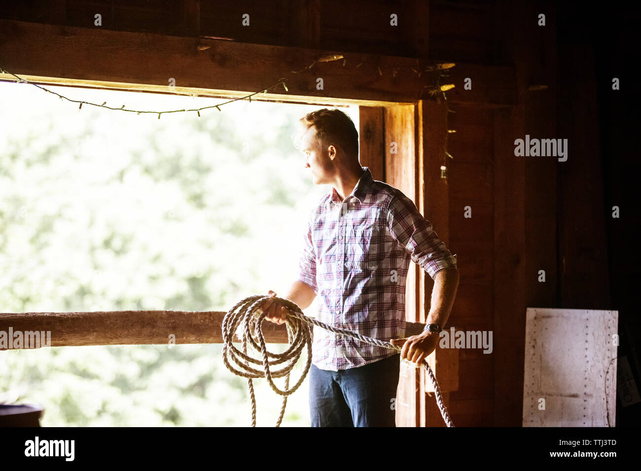 Holding lasso hi-res stock photography and images - Alamy