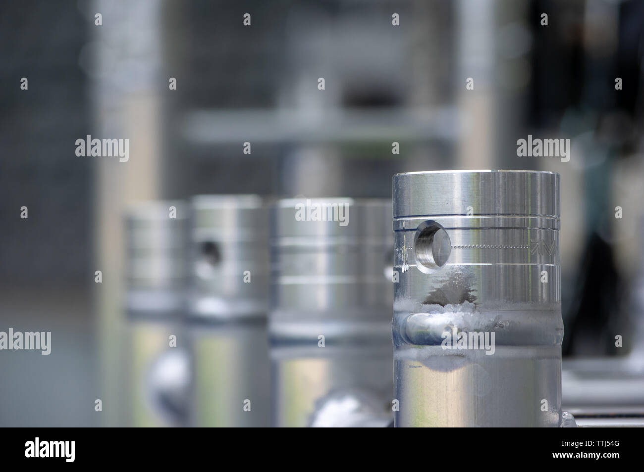 Closeup of aluminium stage truss elements waiting for rigging Stock ...