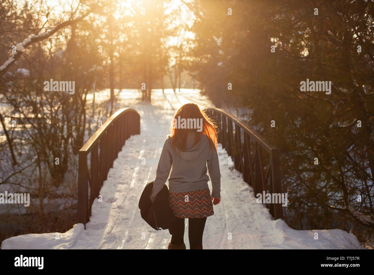 Woman snow covered hi-res stock photography and images - Alamy