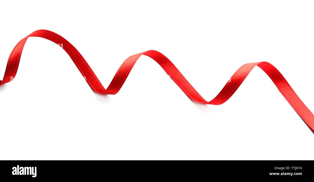 Red ribbon on light background Stock Photo - Alamy