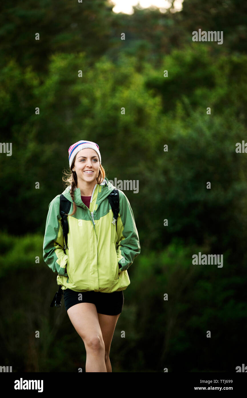 Female hiker walking in nature hi-res stock photography and images - Alamy