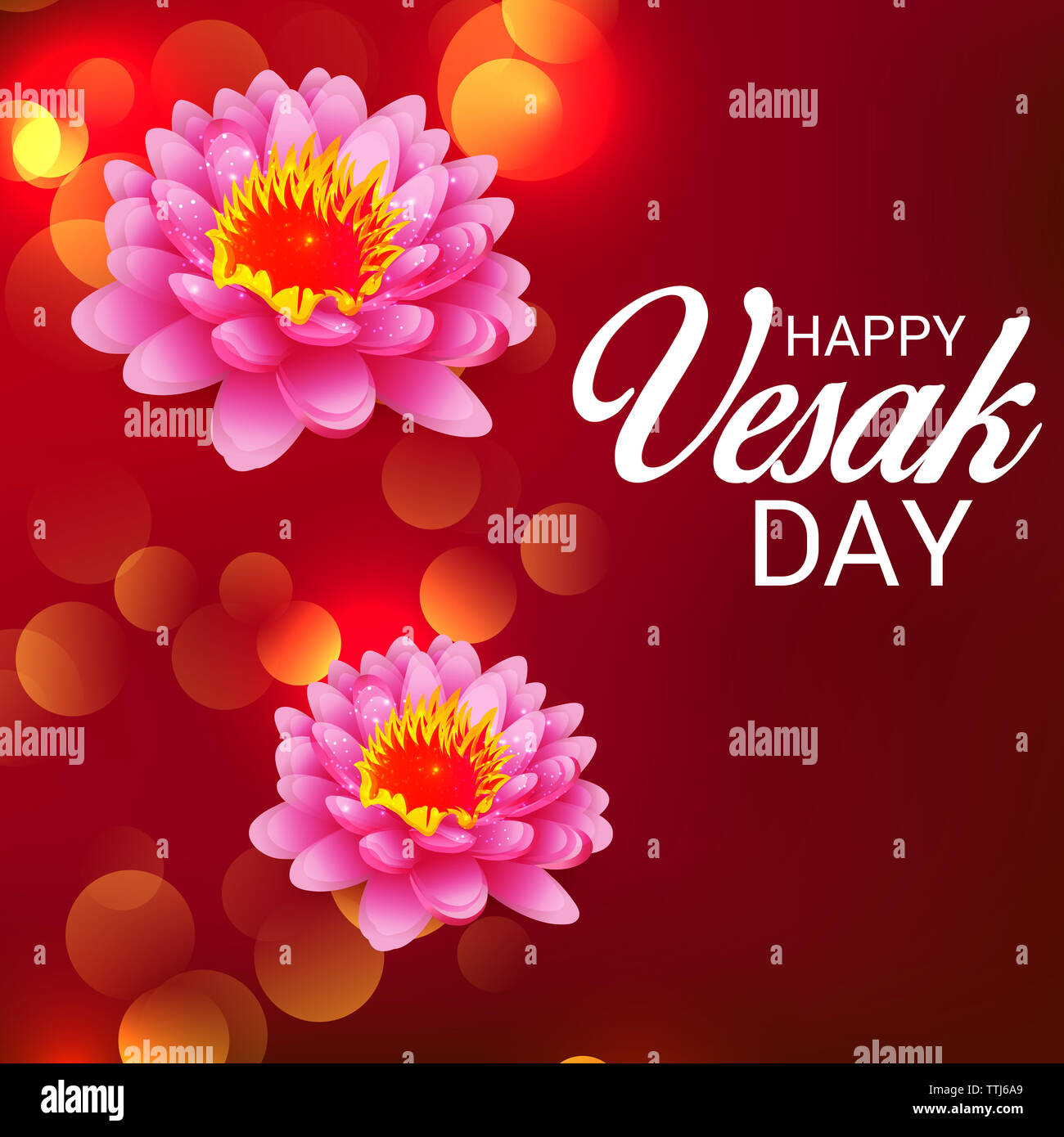 illustration of a background for Happy Vesak Day Stock Photo - Alamy