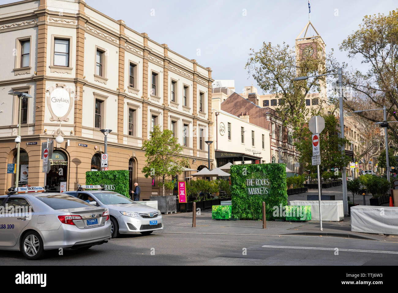 The Rocks area of Sydney along George street,Sydney,Australia Stock ...