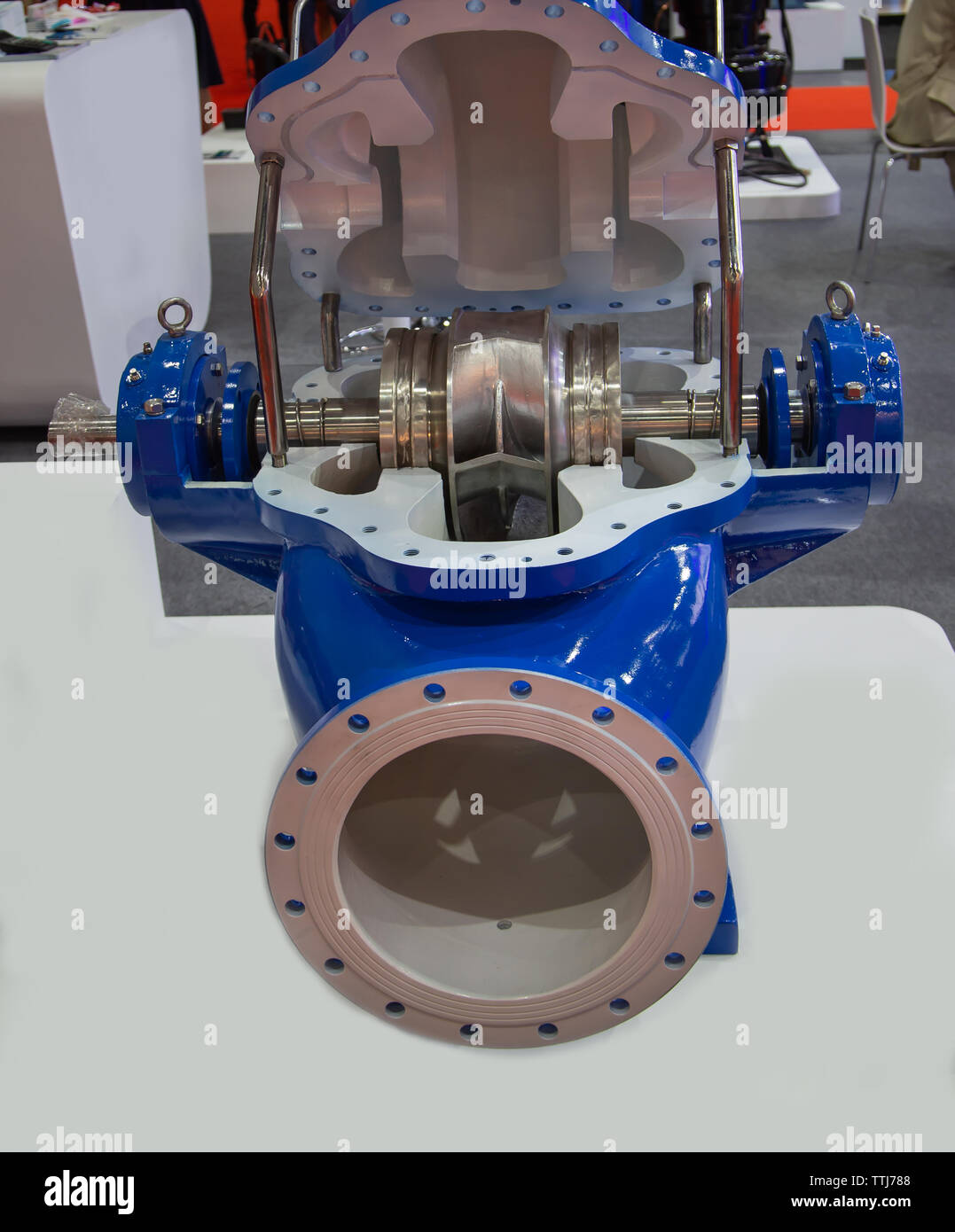 Industry horizontal / vertical split case pump flange type connection ...