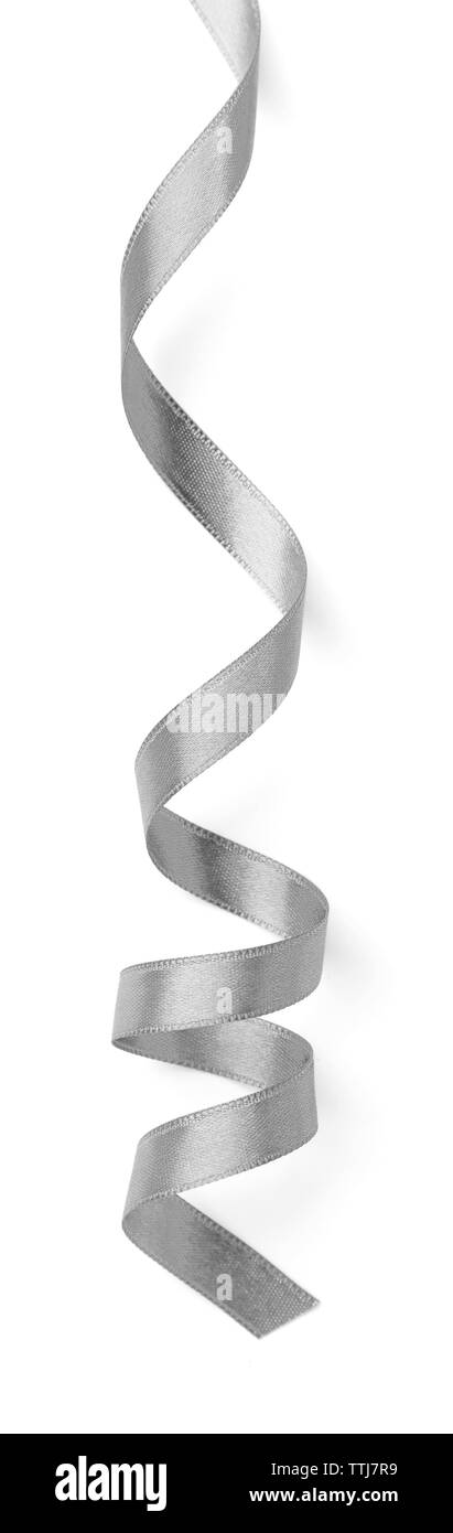 Grey ribbon on a white background Stock Photo - Alamy