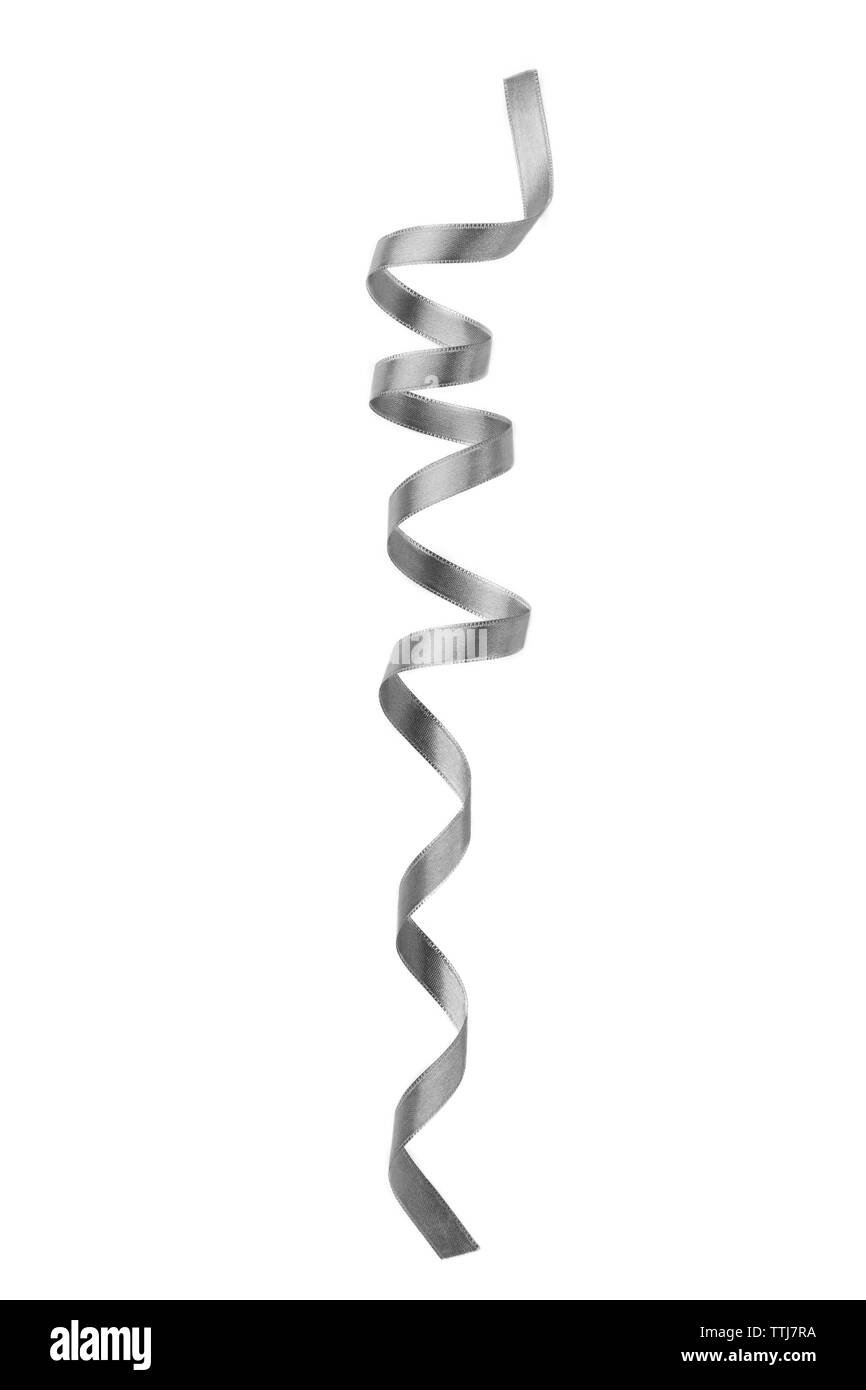 Grey ribbon on a white background Stock Photo - Alamy