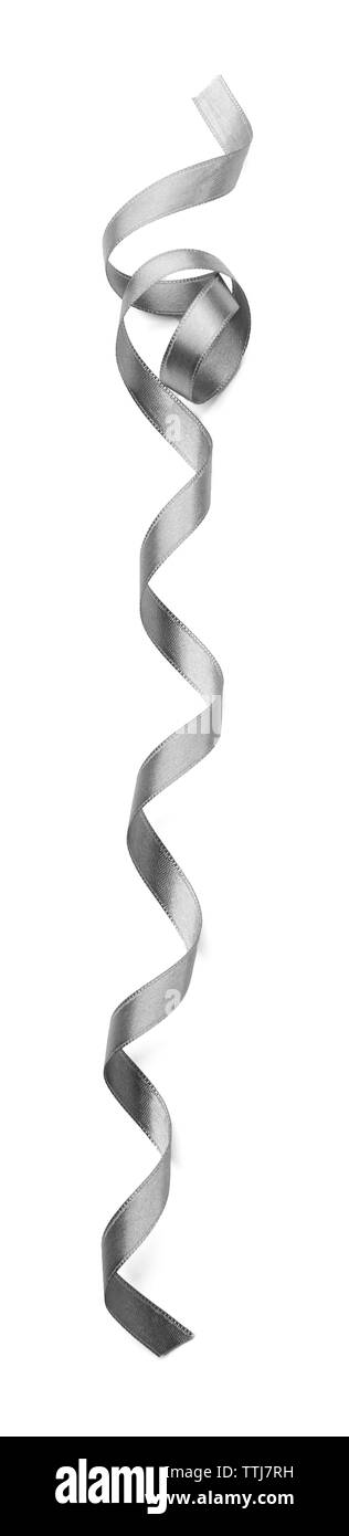 Grey ribbon on a white background Stock Photo - Alamy