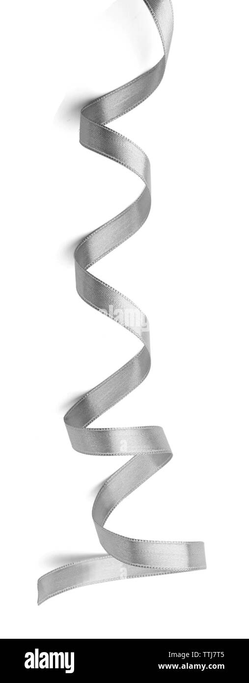 Grey ribbon on a white background Stock Photo - Alamy