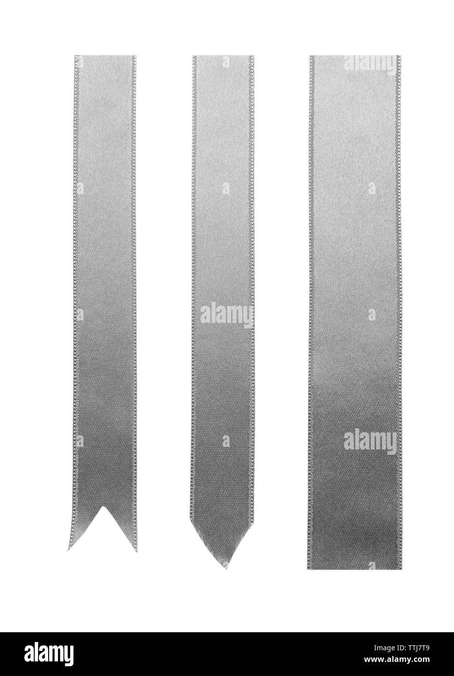 Grey bookmarks on white background Stock Photo - Alamy