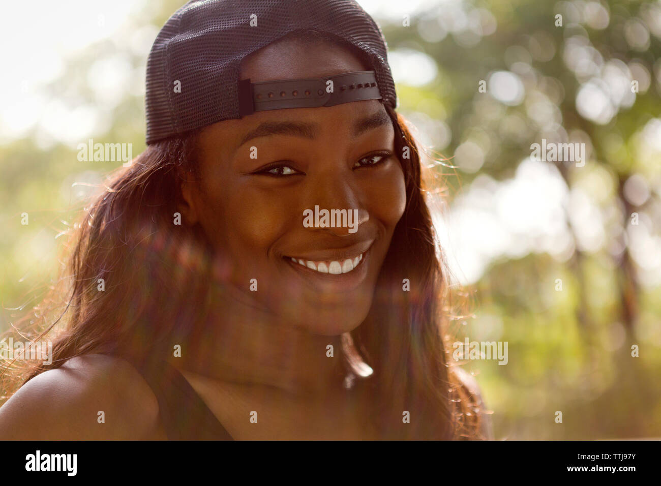 Woman portrait cap hi-res stock photography and images - Alamy