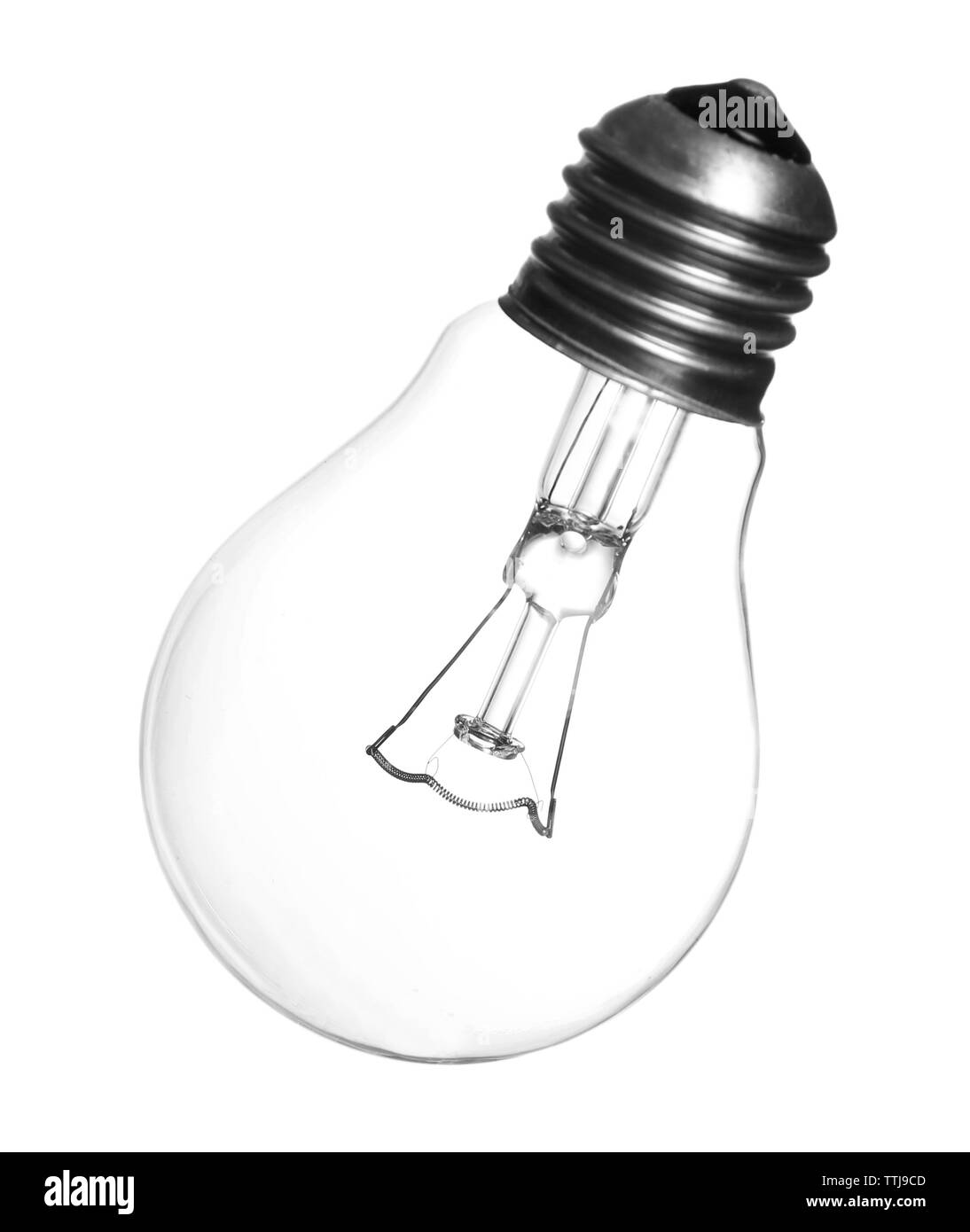 Light bulb on white background Stock Photo - Alamy