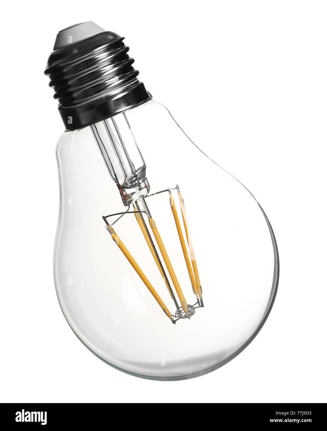 Light bulb on white background Stock Photo - Alamy