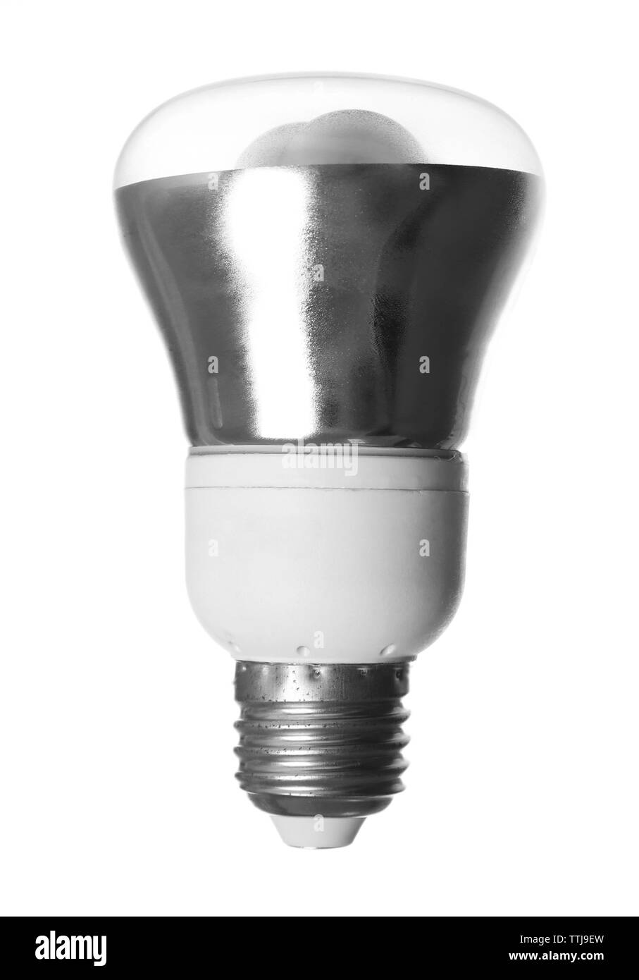 Light bulb on white background Stock Photo - Alamy
