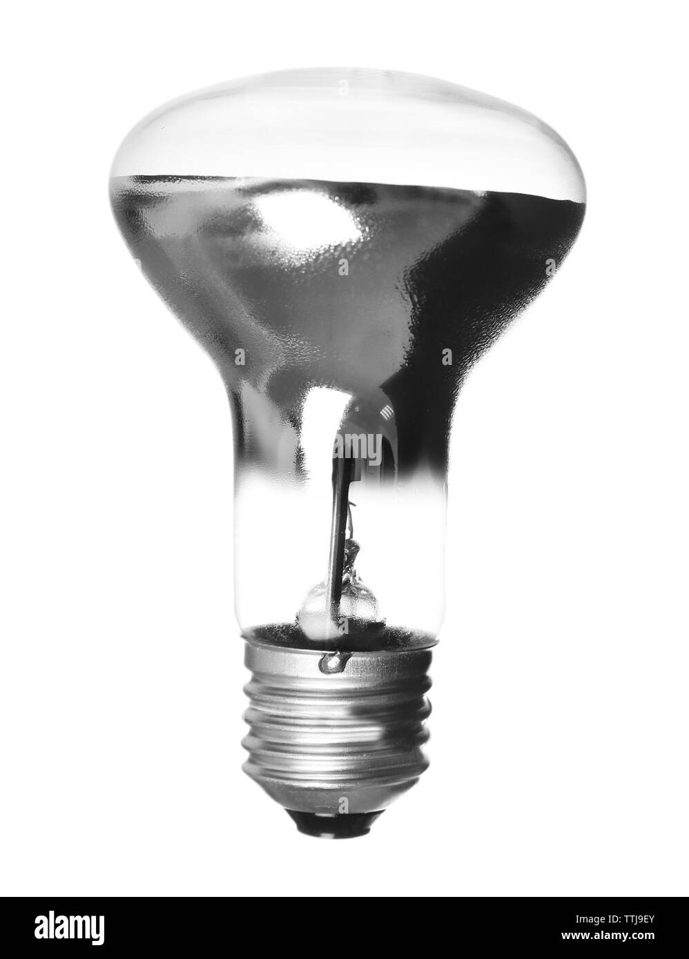 Light bulb on white background Stock Photo - Alamy