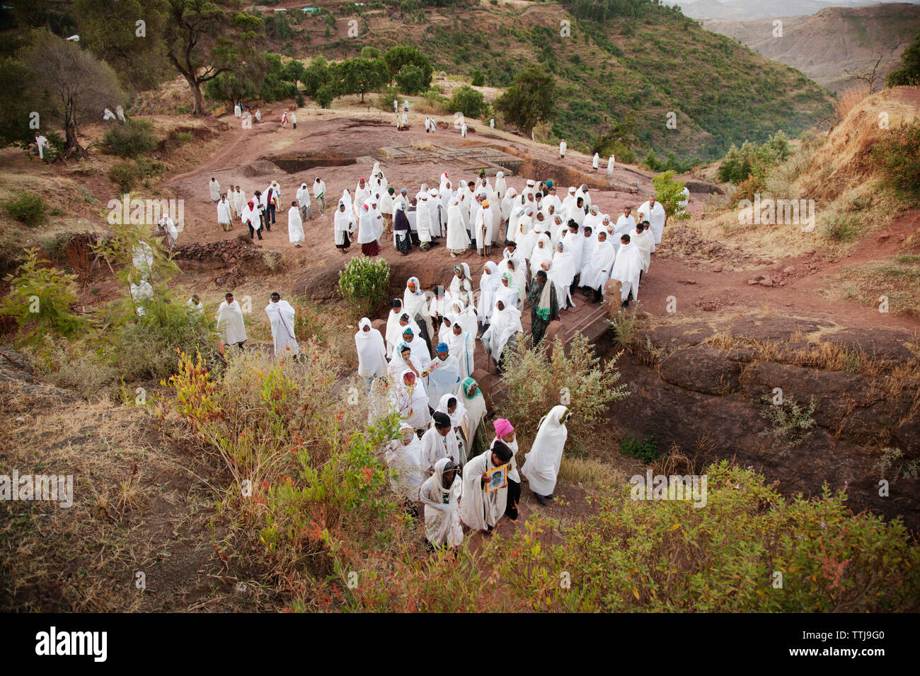 Walking pilgrimage hi-res stock photography and images - Alamy
