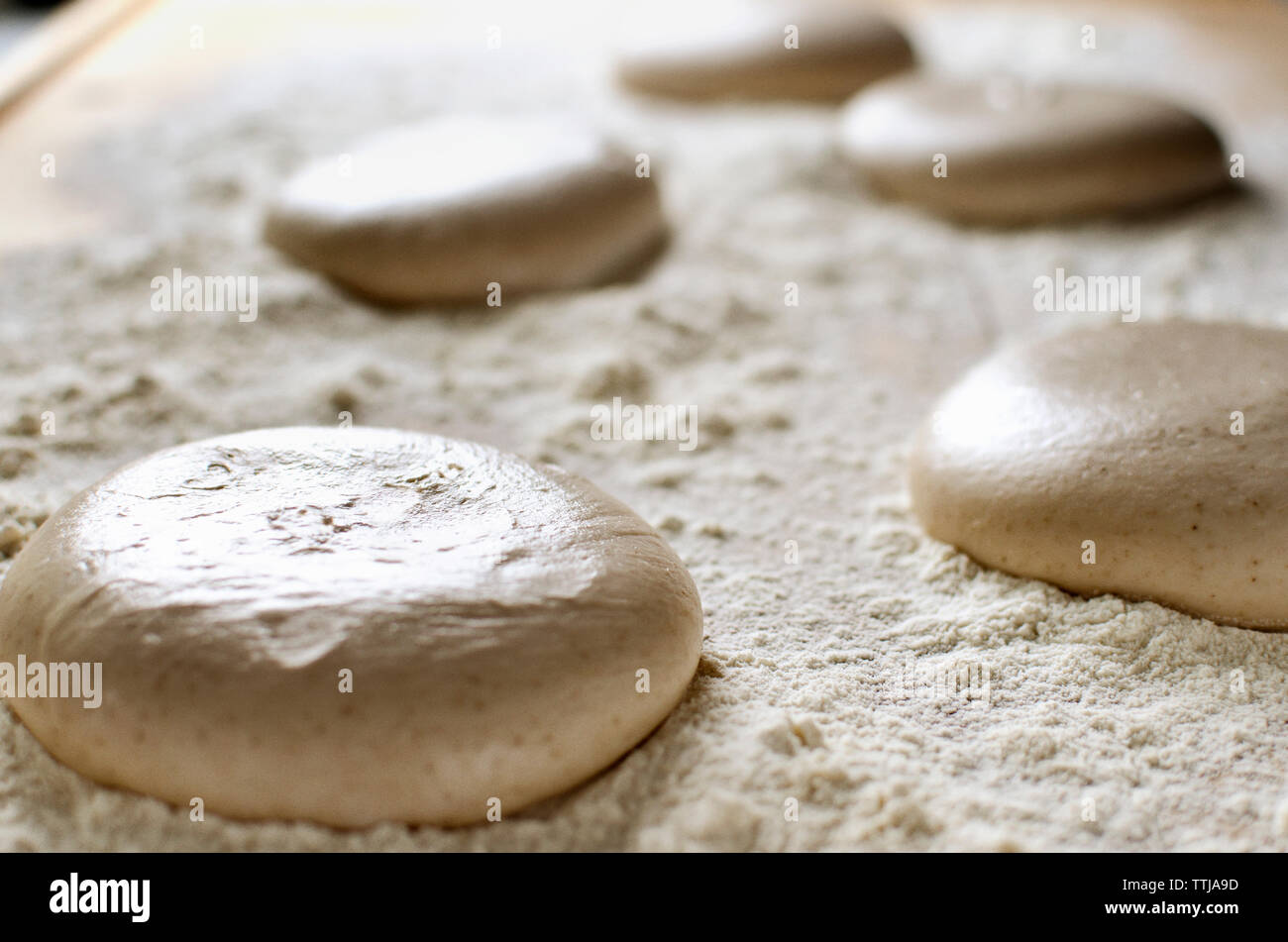 Preparation dough flour close hi-res stock photography and images - Alamy