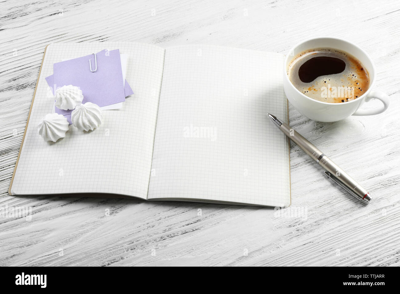 Notebook pen coffee colour hi-res stock photography and images - Alamy