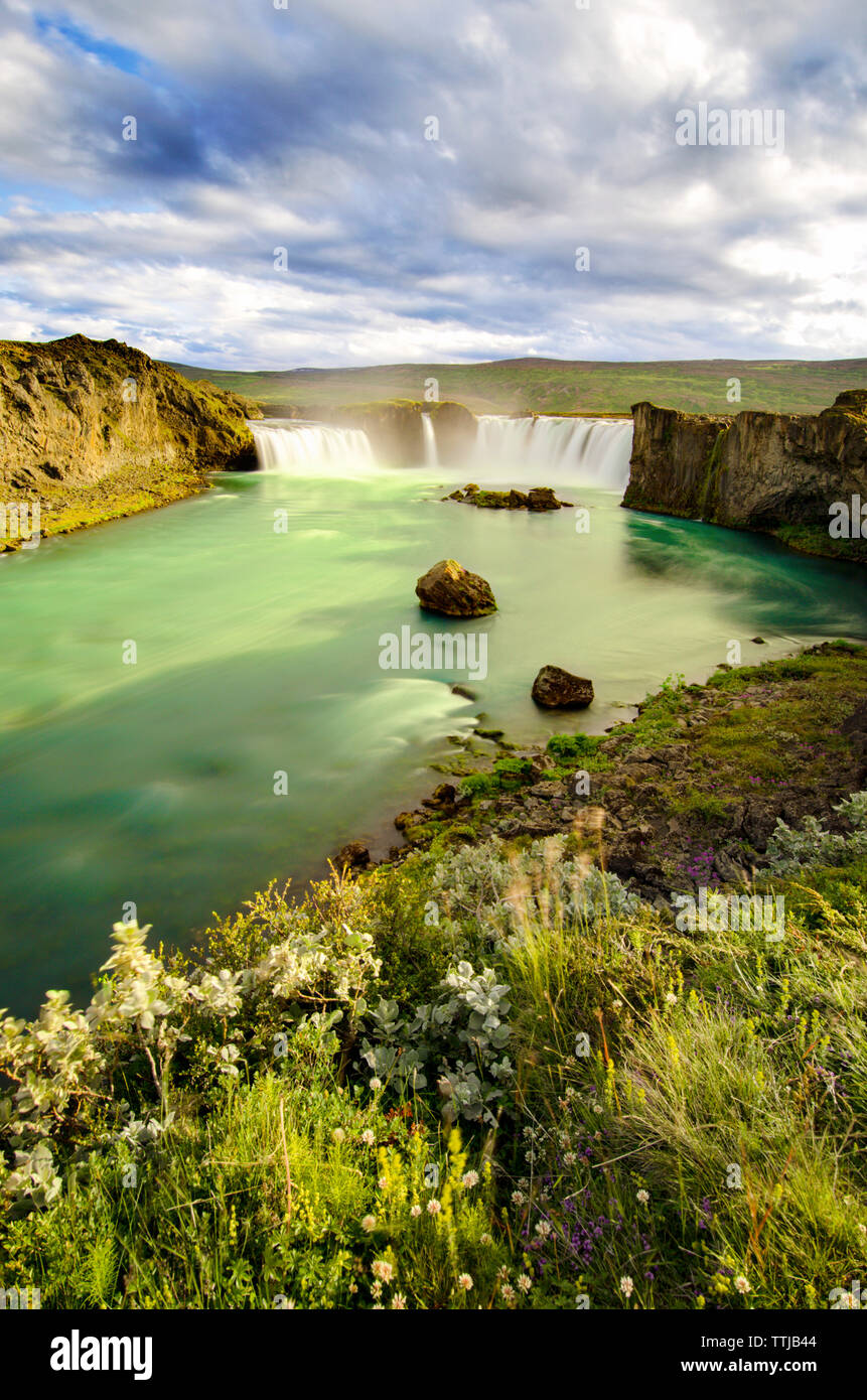 Waterfall into clouds hi-res stock photography and images - Alamy