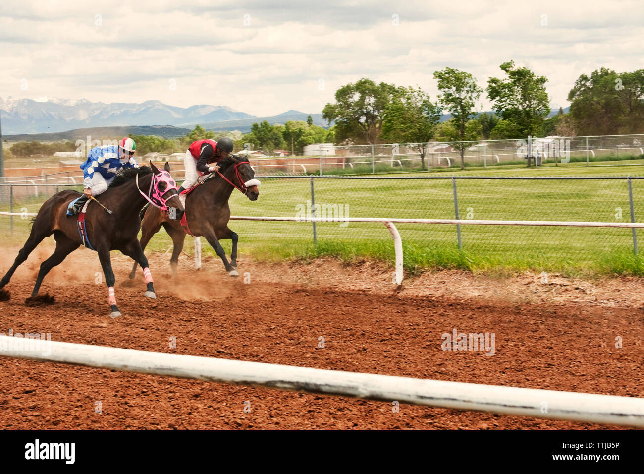 Horse race track field hi-res stock photography and images - Alamy