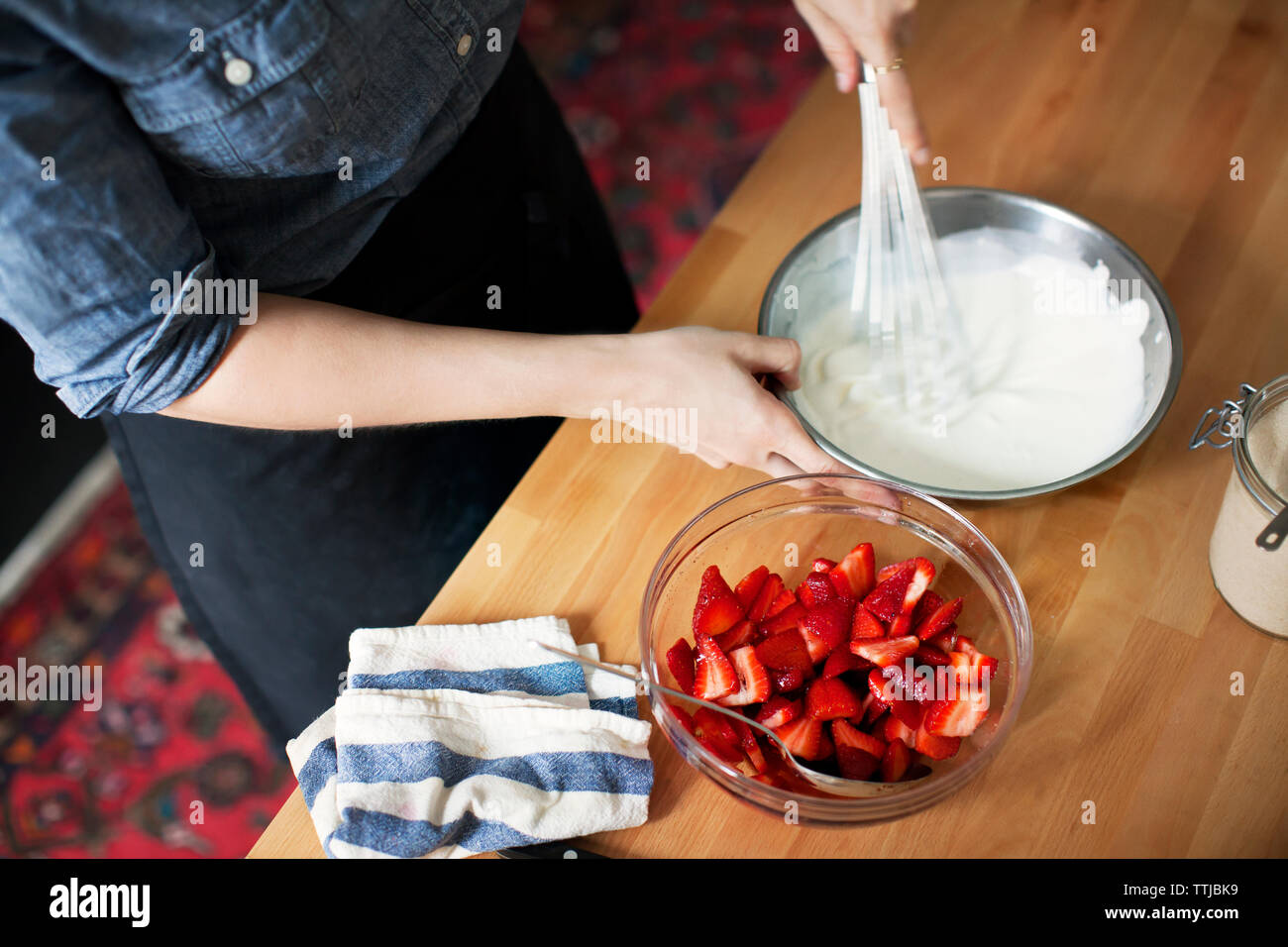 Woman whip cream hi-res stock photography and images - Alamy