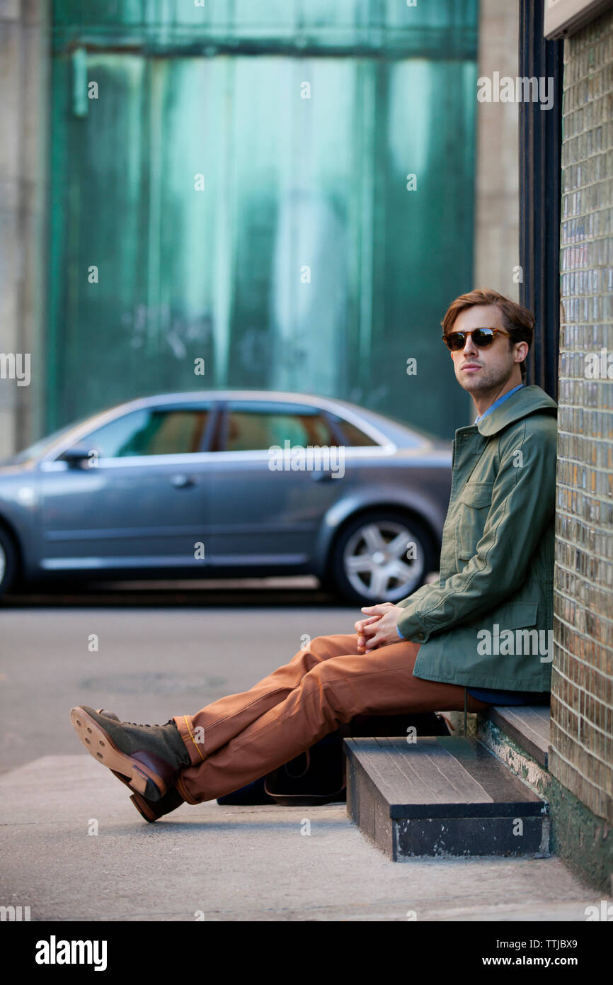 Man Sitting On Stoop High Resolution Stock Photography and Images - Alamy