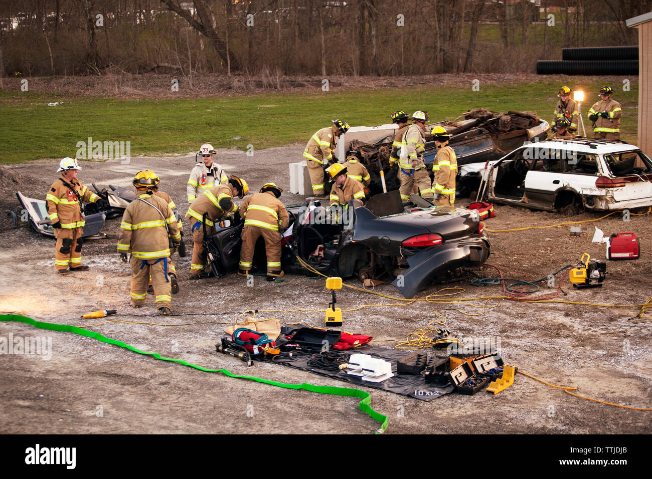 Fire drill practice hi-res stock photography and images - Alamy