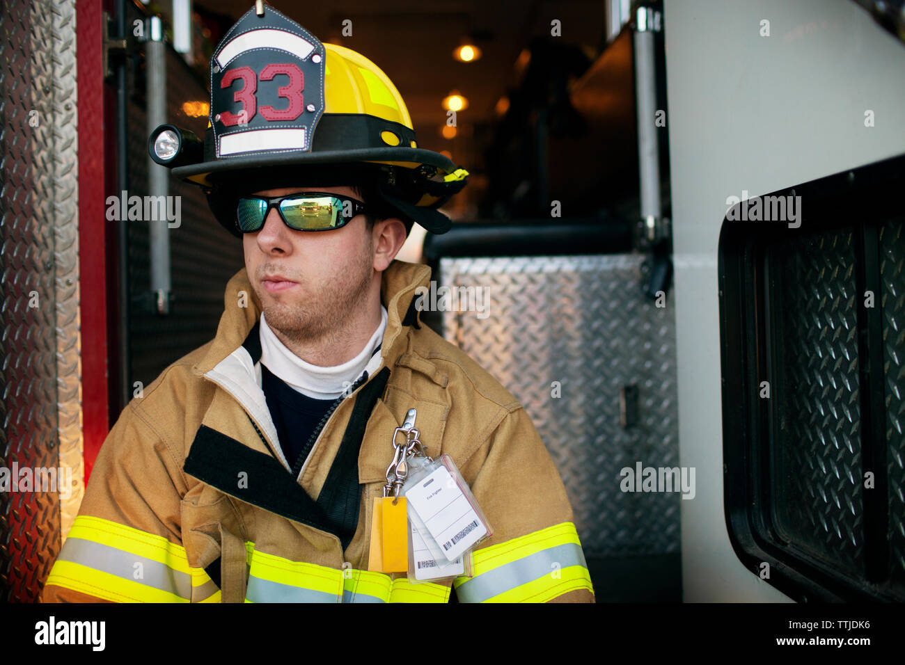 Sitting looking away authority transportation hi-res stock photography ...