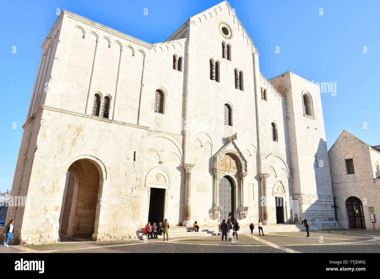 Facade of the Pontifical Basilica di San Nicola (Basilica of Saint ...