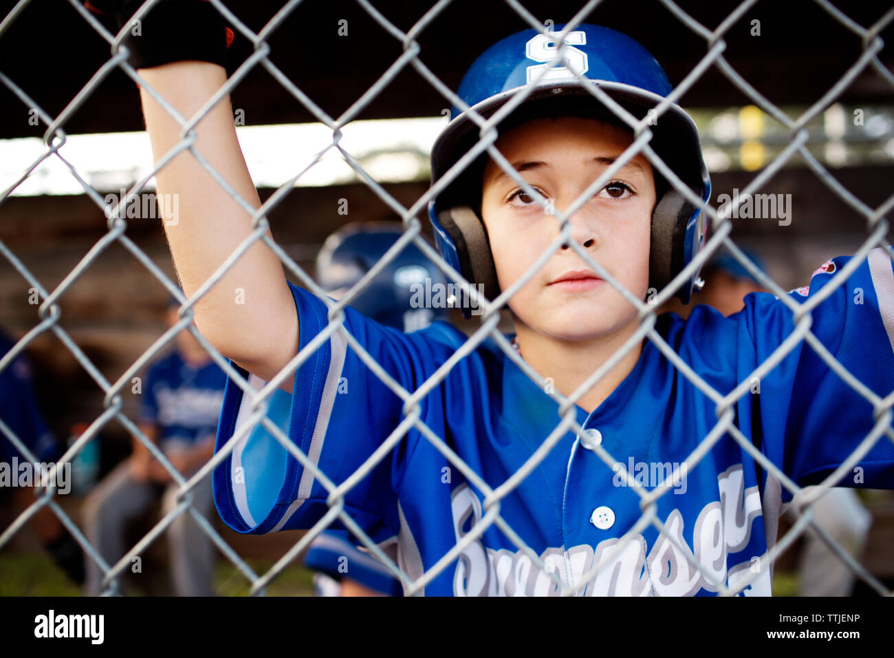 Baseball player in blue uniform hi-res stock photography and images - Alamy