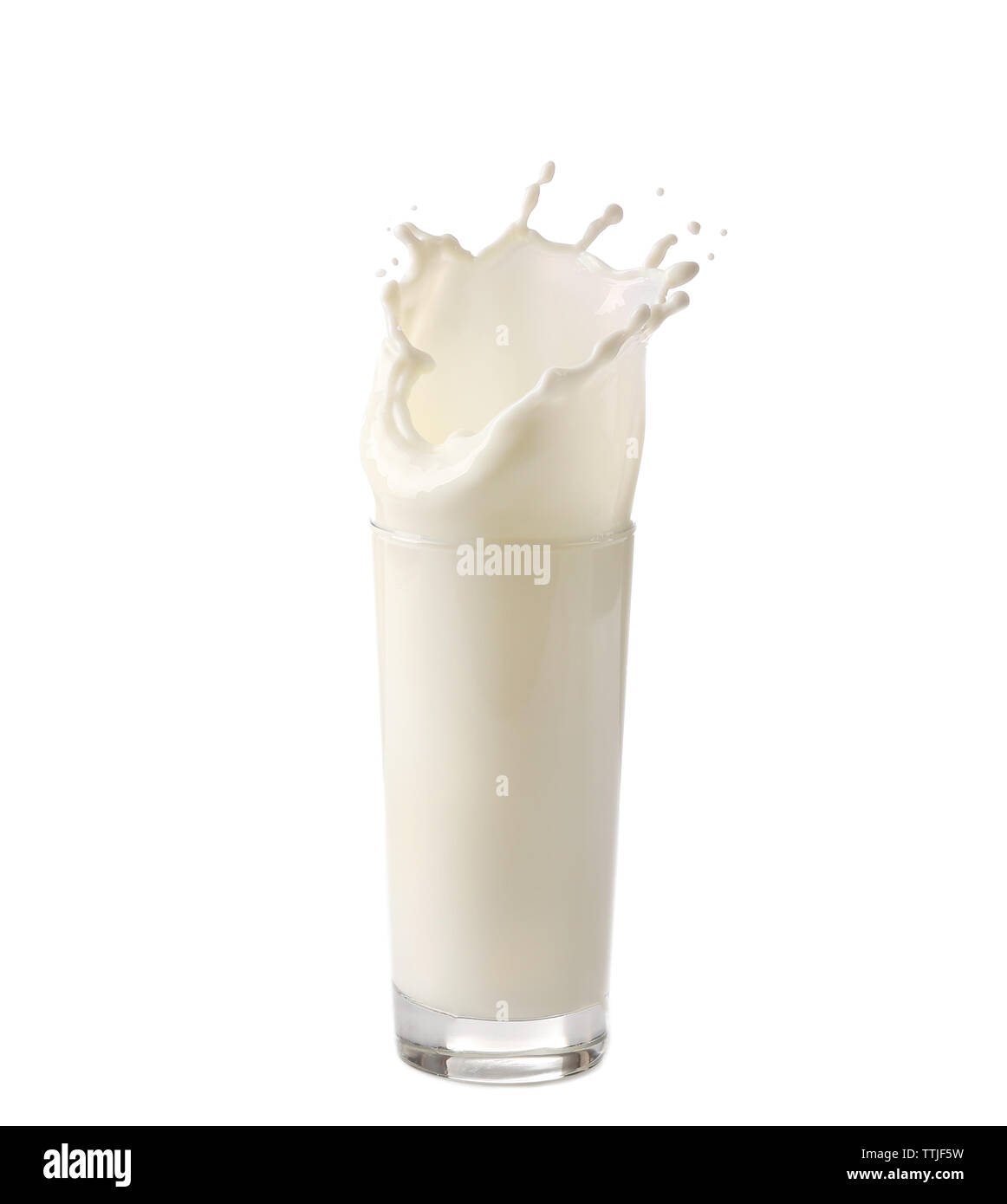 Milk splash, isolated on white Stock Photo - Alamy