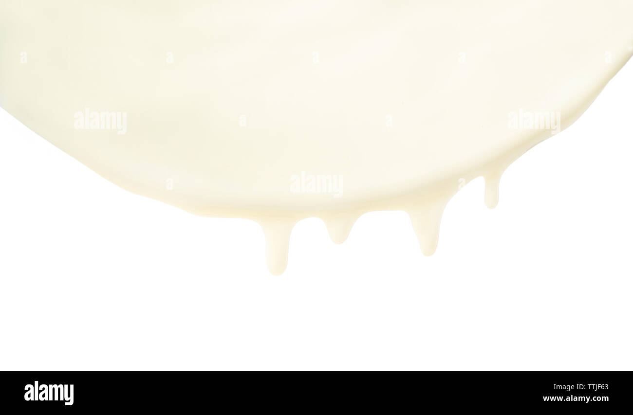 Milk motion, isolated on white Stock Photo - Alamy