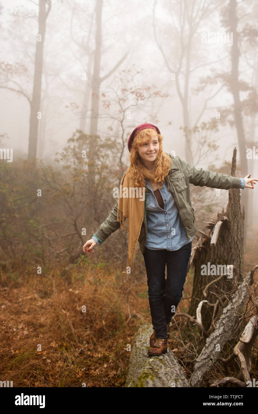 Walking and smiling wood hi-res stock photography and images - Alamy