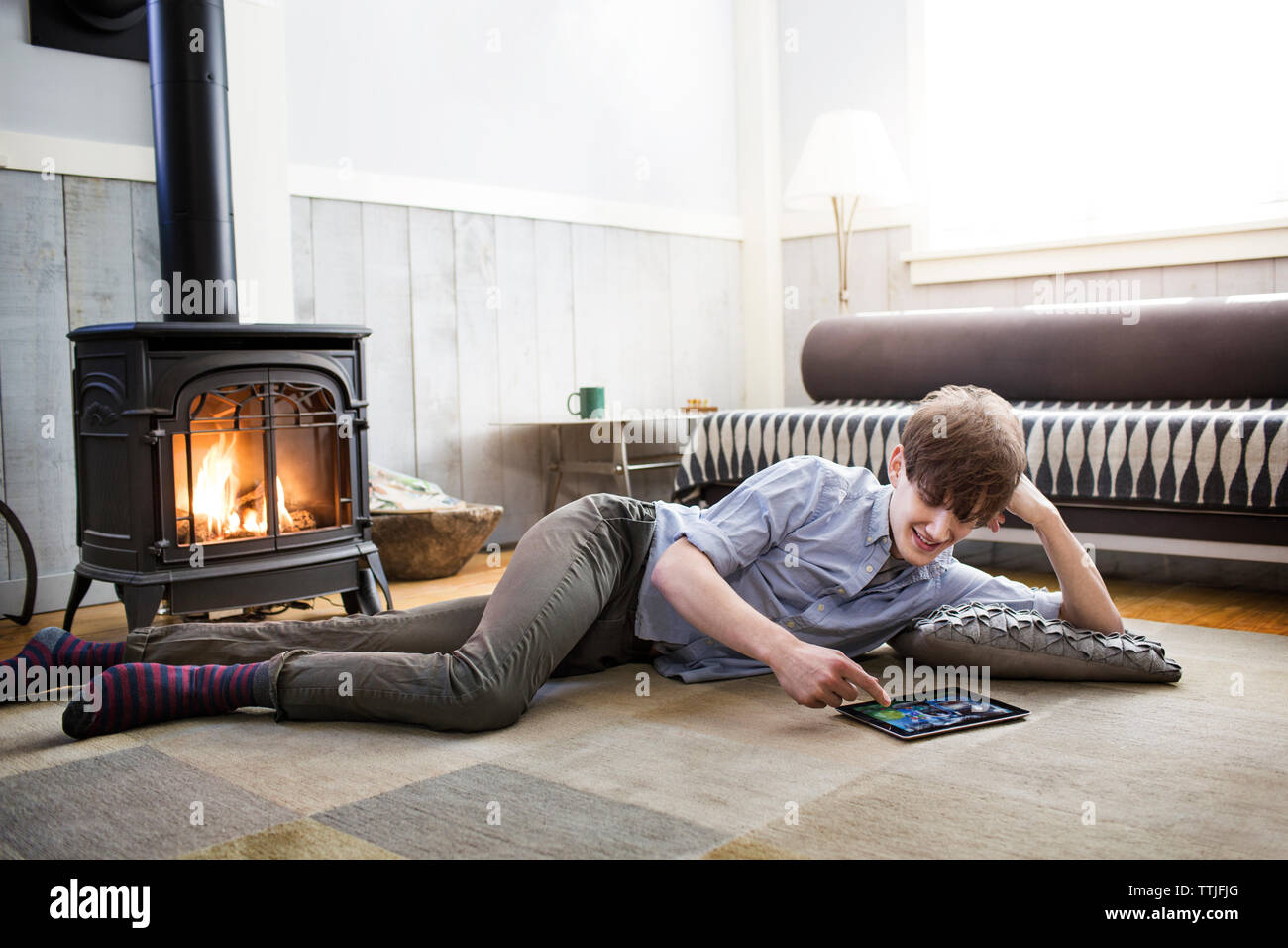 Old man lying floor hi-res stock photography and images - Alamy