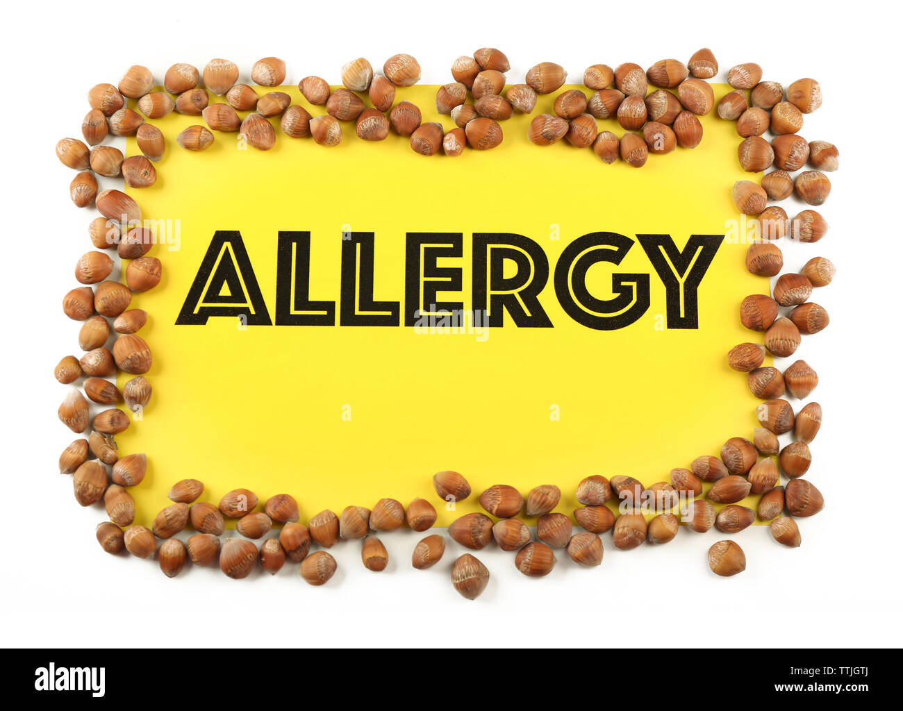 Food allergy warning sign Cut Out Stock Images & Pictures - Alamy