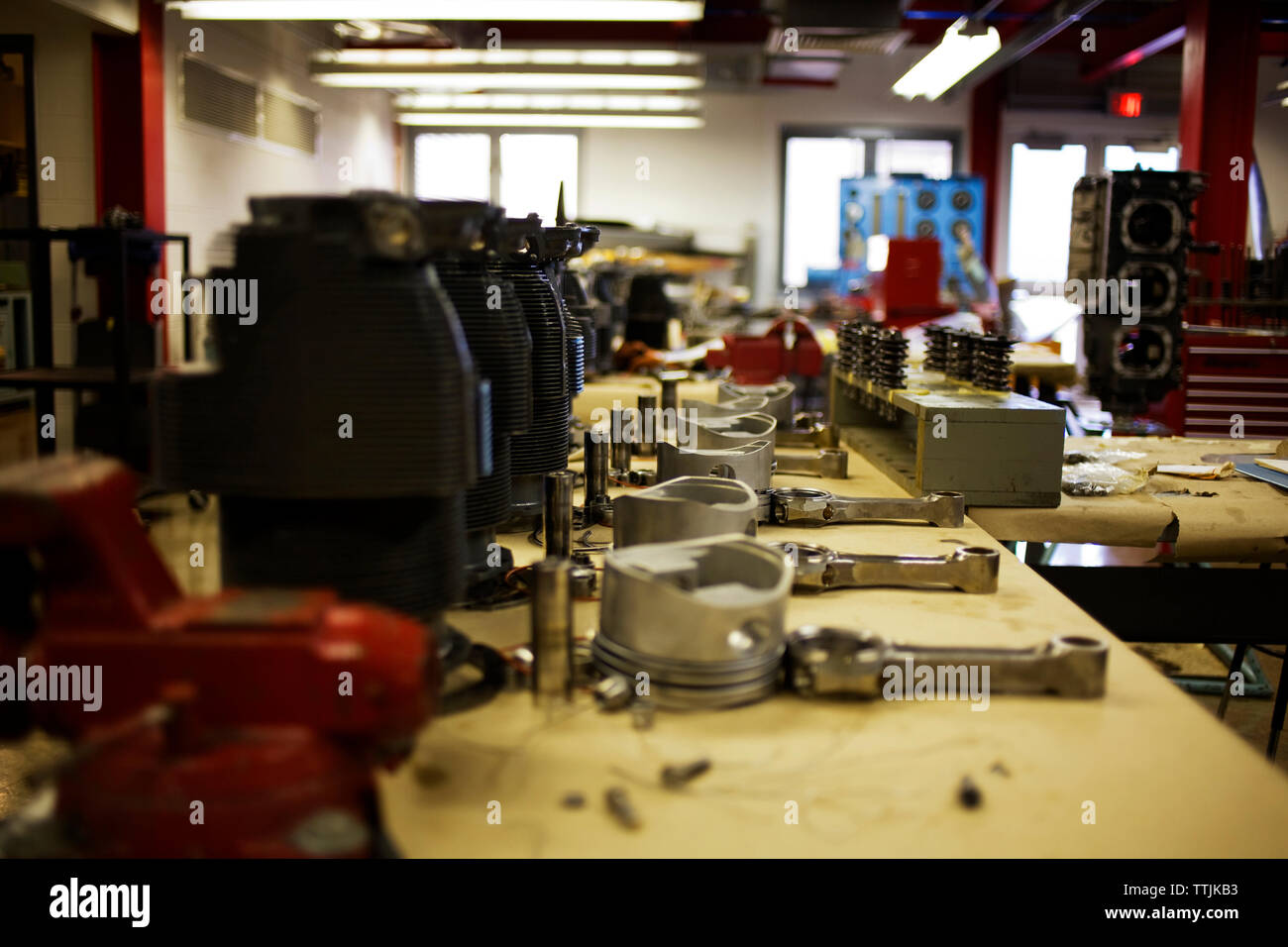 Equipment on workbench in aerospace industry Stock Photo - Alamy