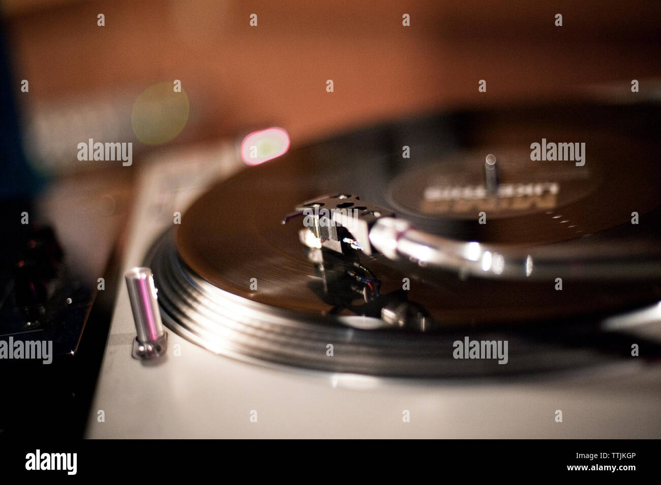 Close-up of turntable Stock Photo - Alamy