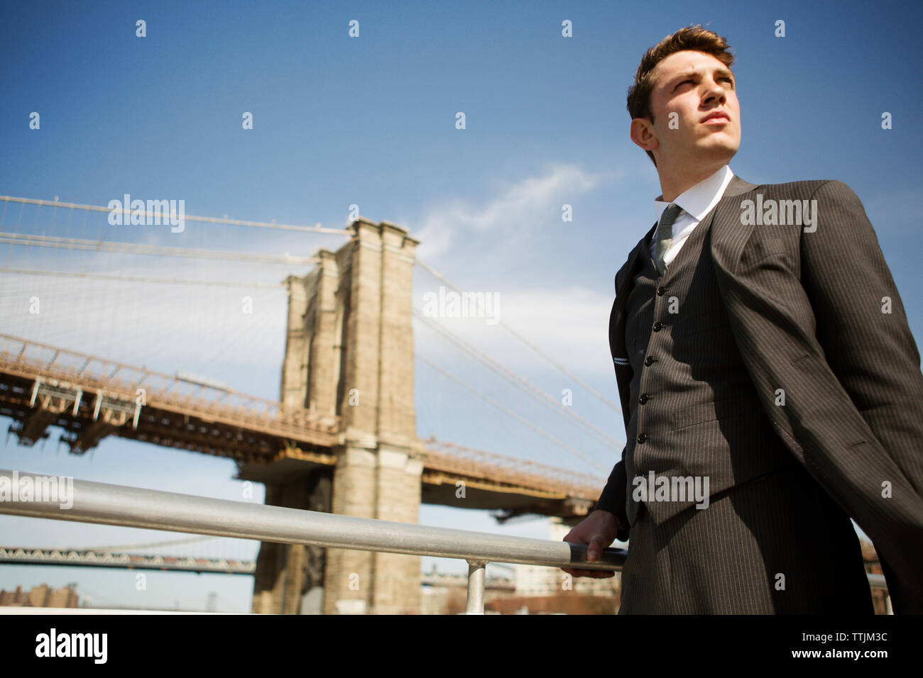 Businessman railing bridge hi-res stock photography and images - Alamy