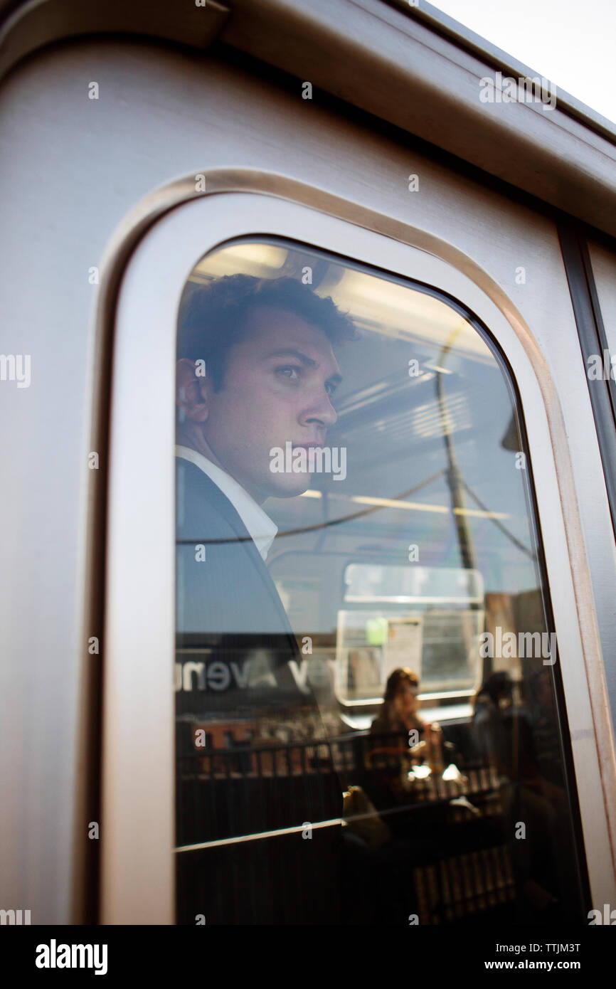 Man reflection train window hi-res stock photography and images - Alamy