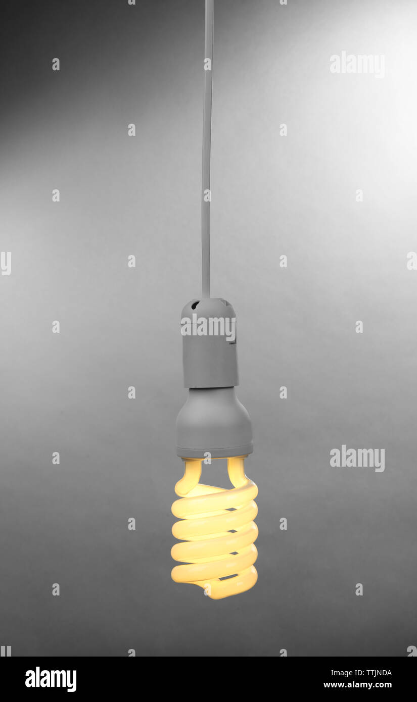 Eco light bulb on light background Stock Photo - Alamy