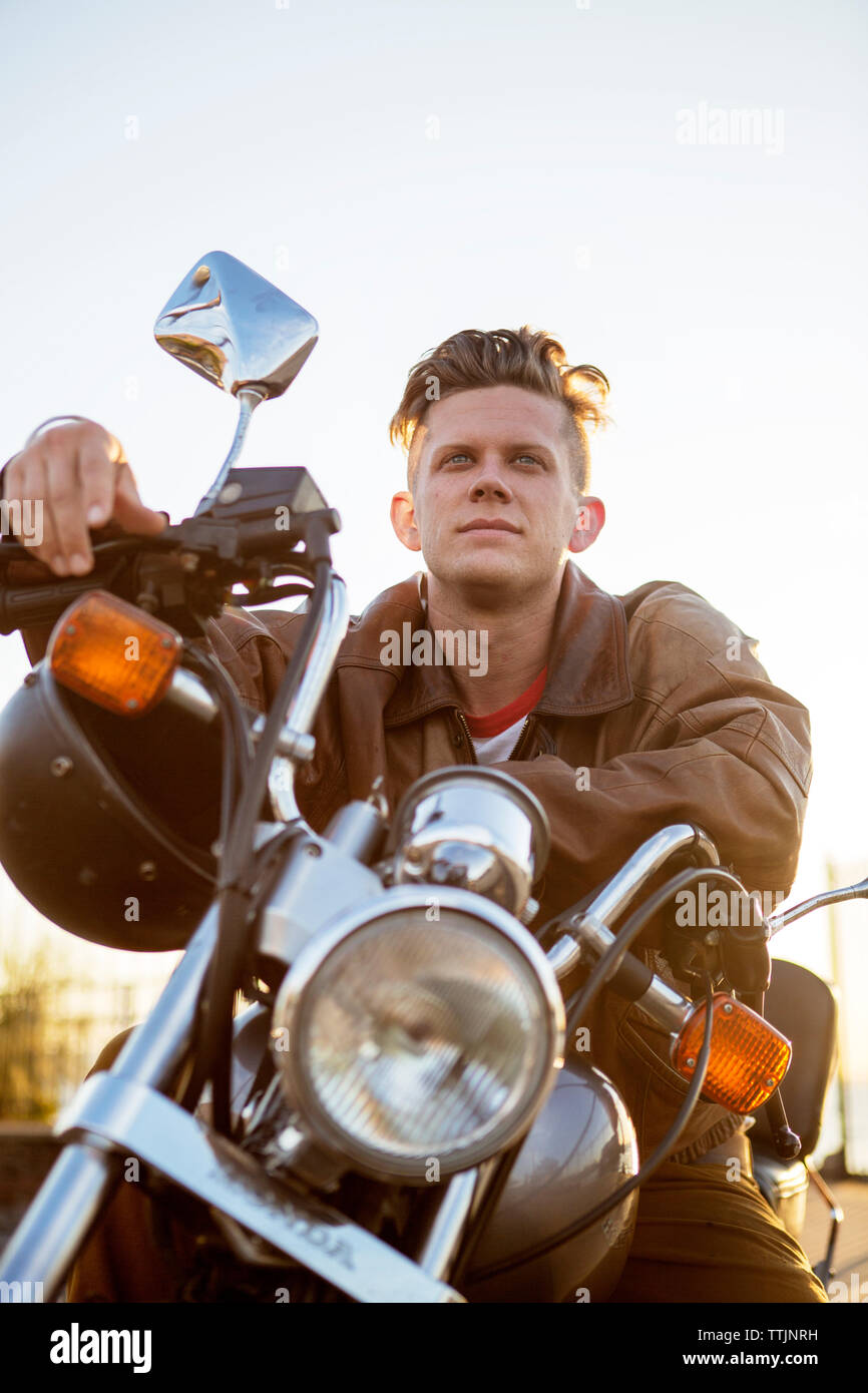 Low angle view motorcycle hi-res stock photography and images - Alamy