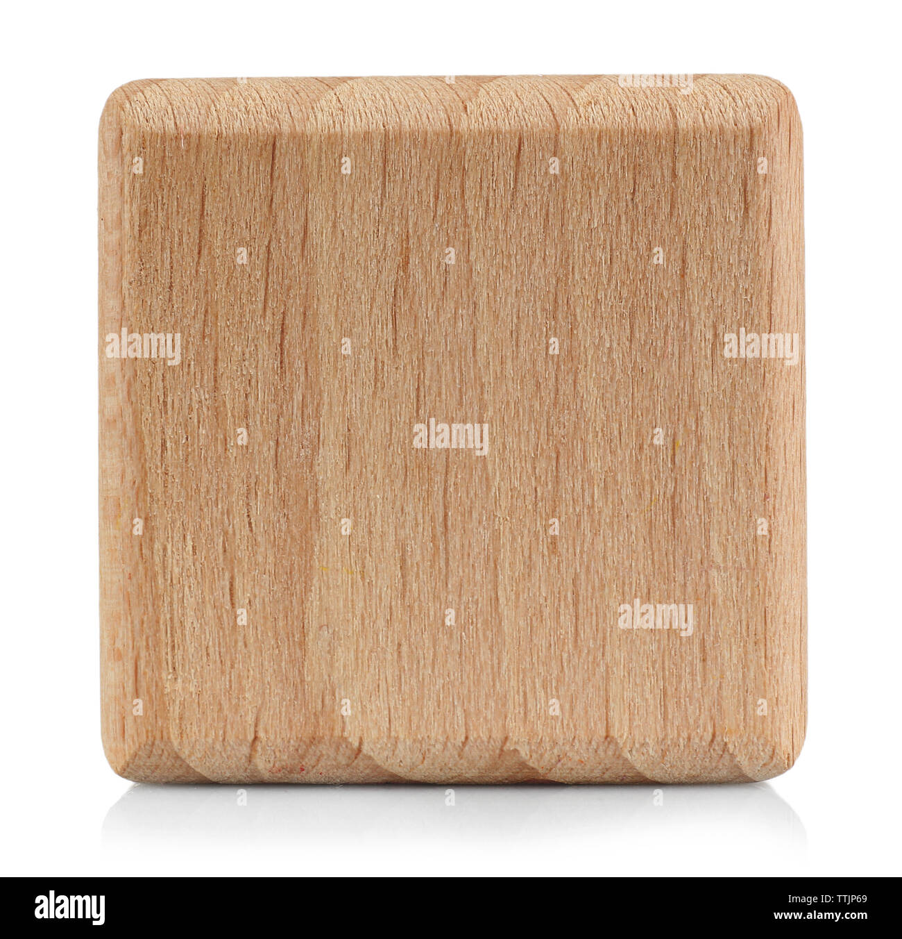 Wooden cube, isolated on white Stock Photo - Alamy