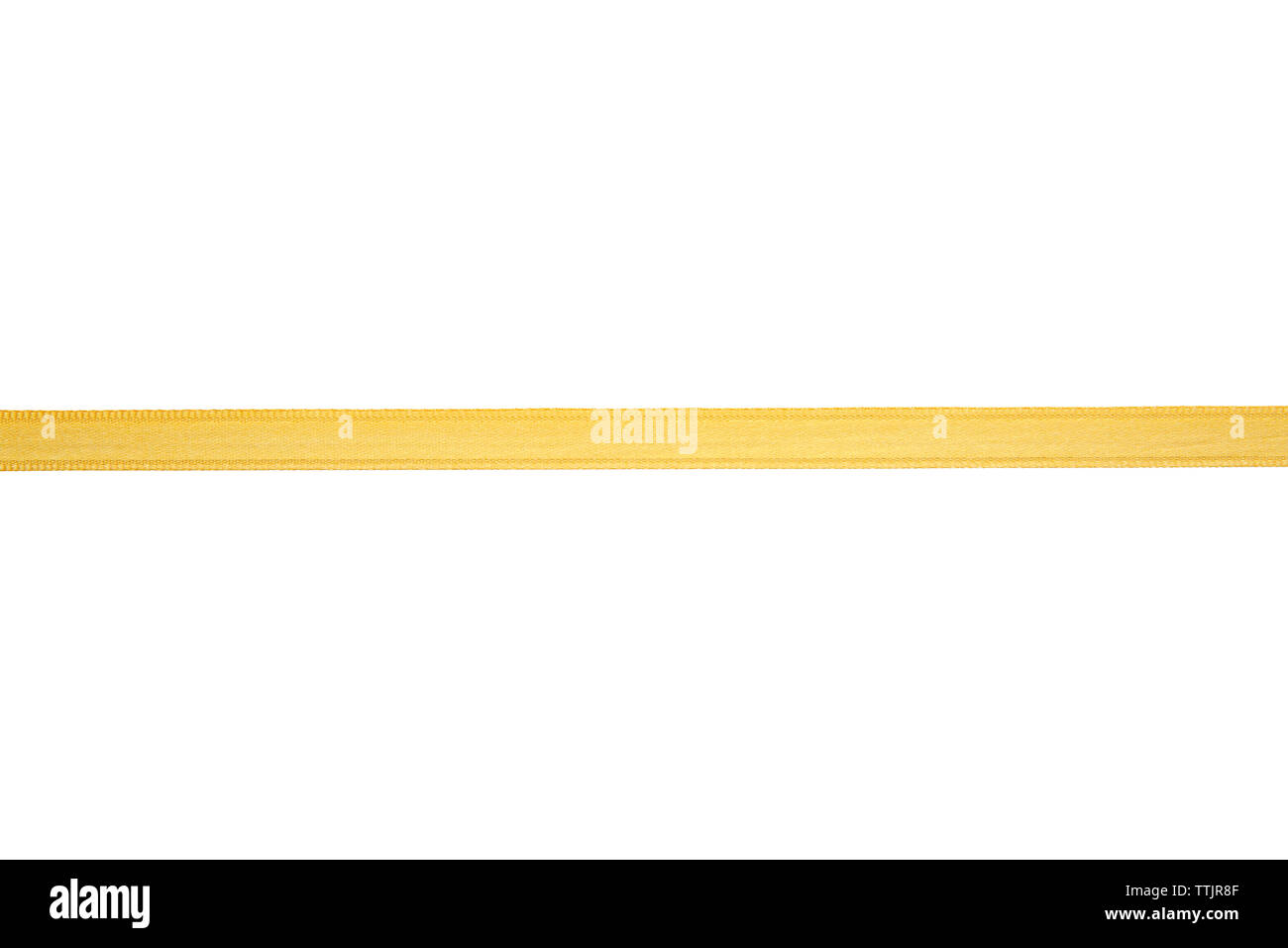 Yellow ribbon on white background Stock Photo - Alamy