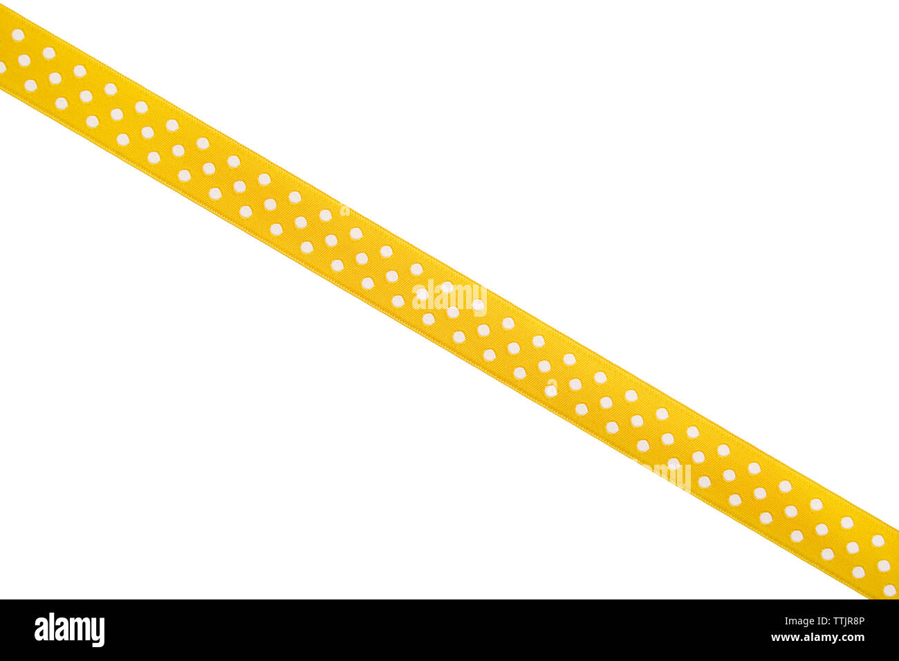 Yellow ribbon on white background Stock Photo - Alamy