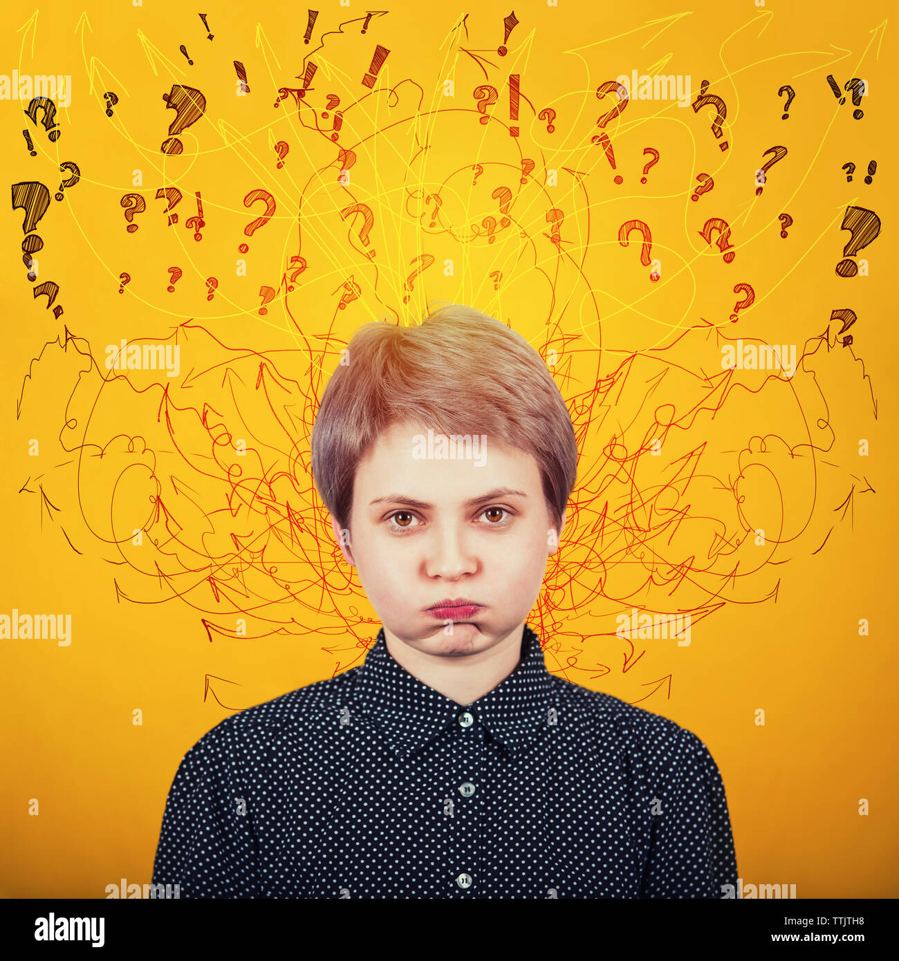 Frown lines hi-res stock photography and images - Alamy