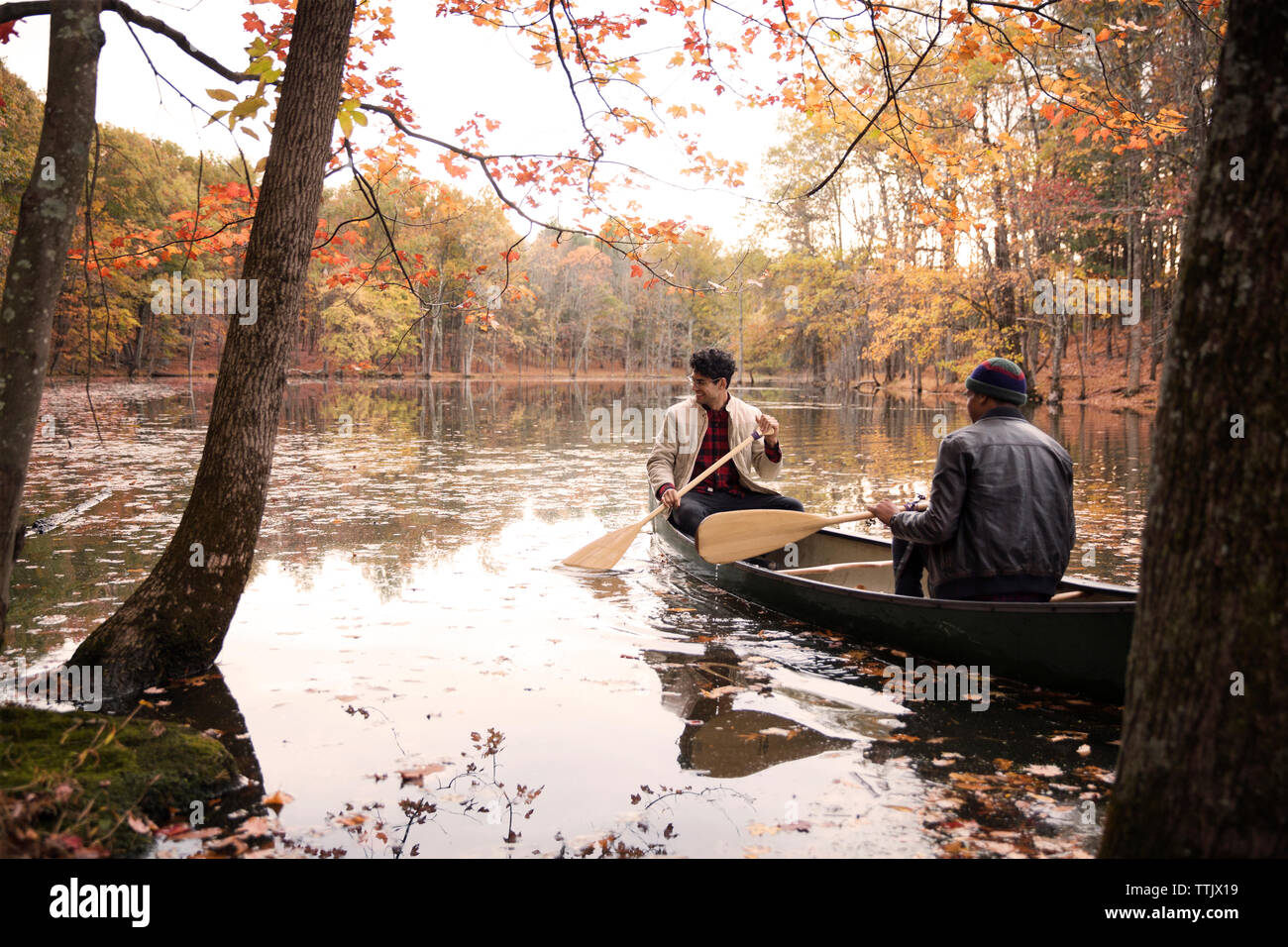 Young men rowing boat hi-res stock photography and images - Alamy