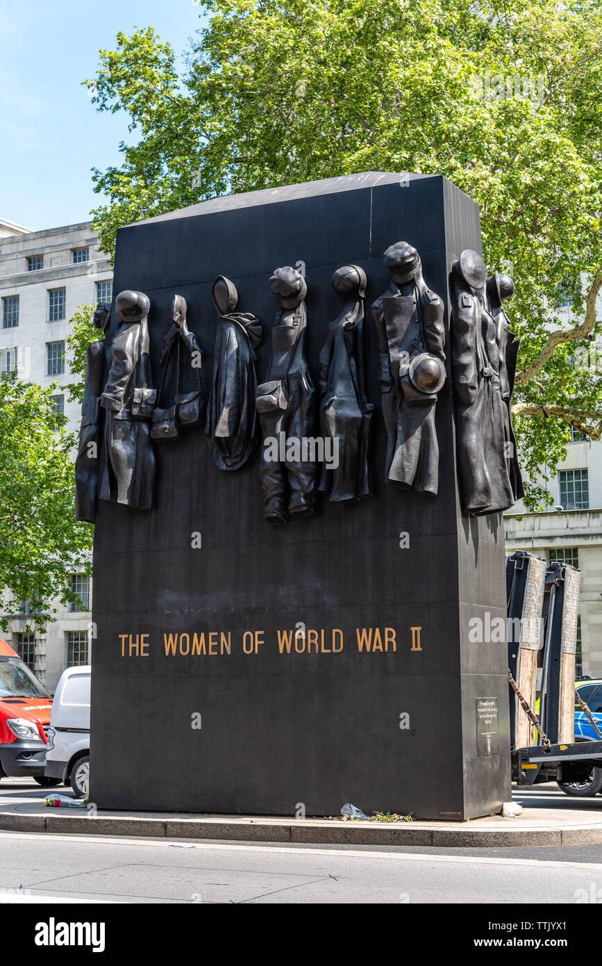London, UK - May 15, 2019: Monument to The Women of World War II. It is ...