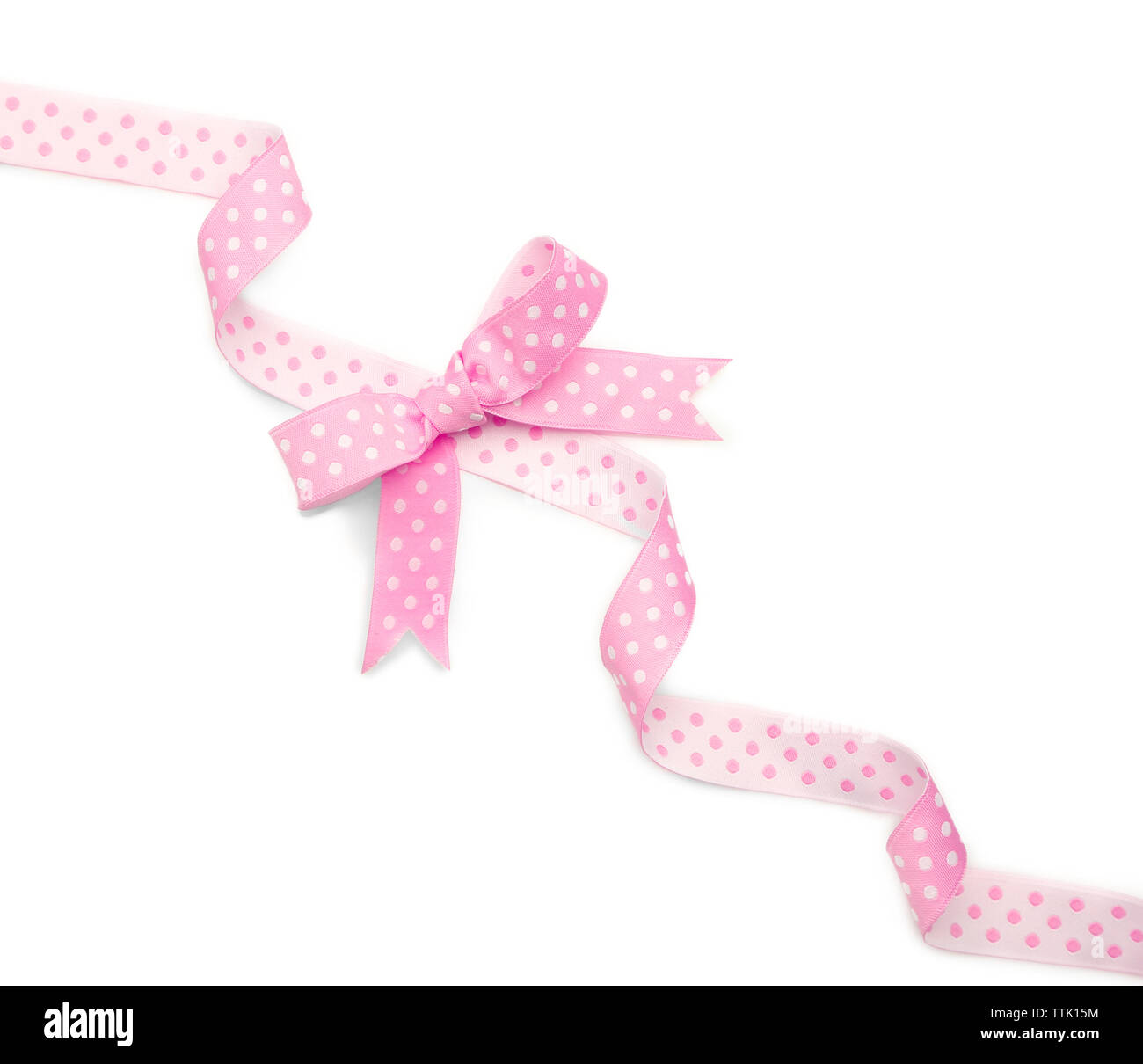Pink ribbon, isolated on white Stock Photo - Alamy