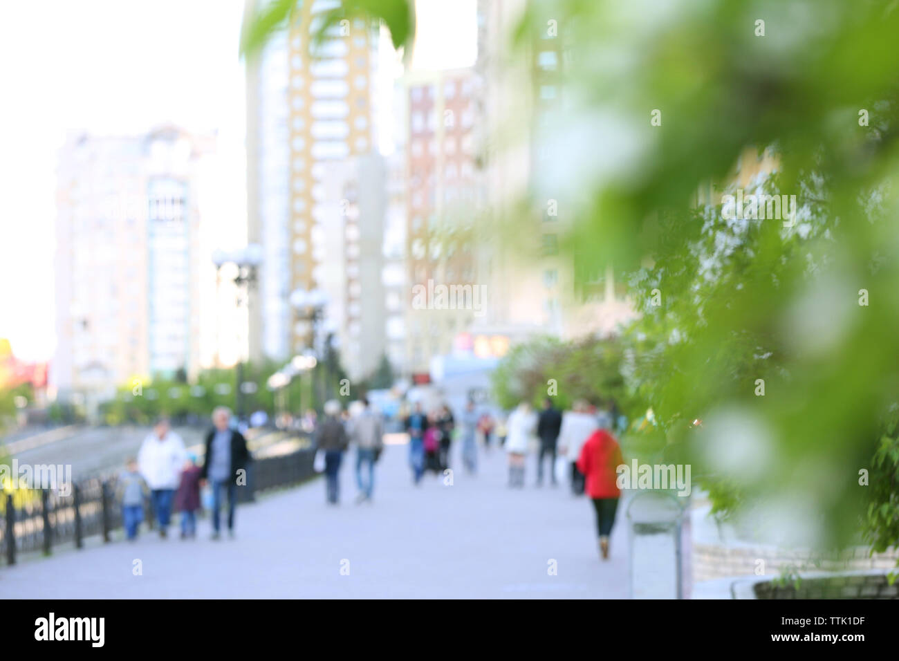 People walking on the street, unfocused Stock Photo - Alamy